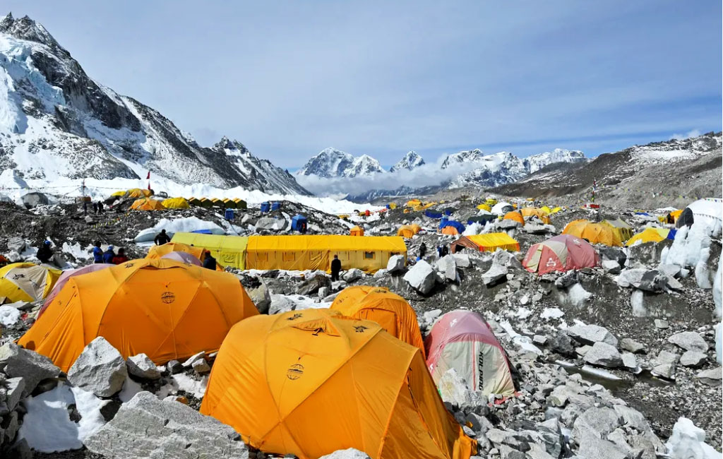 Everest Base Camp from Sky